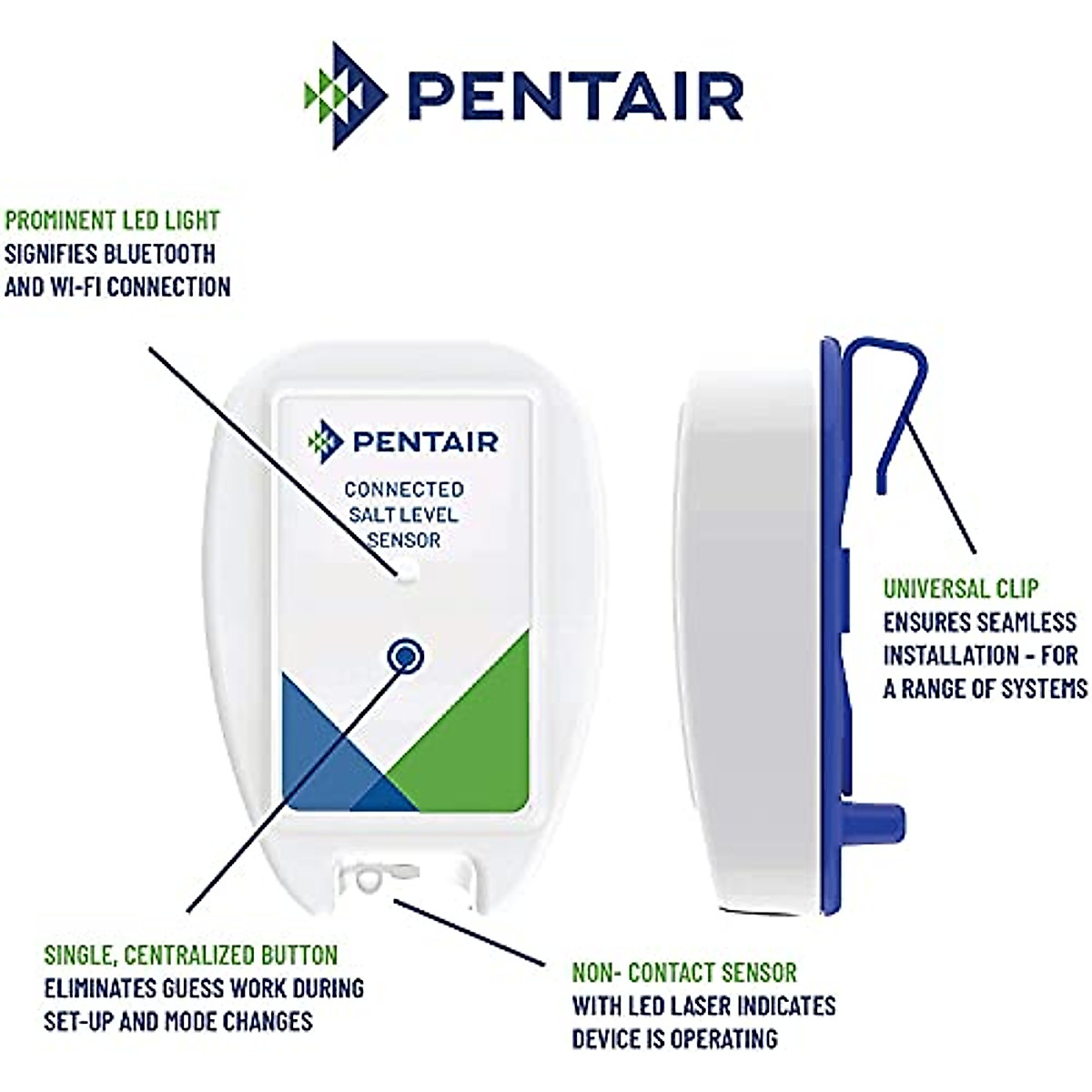 Pentair 4005702 Connected Salt Level Sensor for Water Softening Systems, White