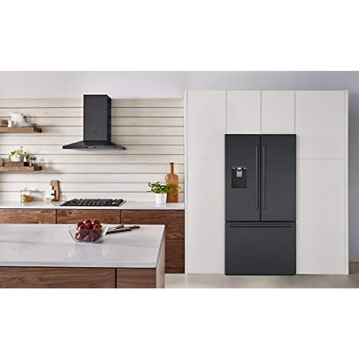 BOSCH 500 Series 36" Black Stainless Steel Counter-Depth 3-Door Refrigerator - B36CD50SNB