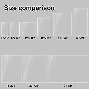 KINLINK 8x12 Plexiglass Sheets 1/8 inch-3mm Clear Acrylic Sheets, Clear Plastic Board Polycarbonate Sheet for DIY Project, Craft, Picture Frames, Acrylic Sign, Weding Invitaton, 2 Pack