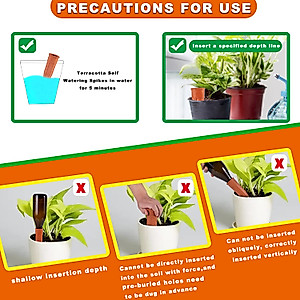 Plant Self-Watering Stakes-15 Pack Terracotta Automatic Plant Waterer Devices Auto-Water Irrigation System for Indoor/Outdoor Plants