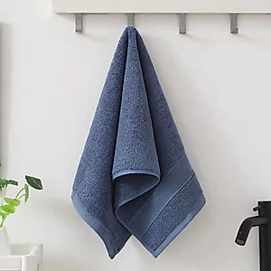 LRUUIDDE Bathroom Hand Towels 2 Set,Cotton Hand Towel for Bath, Hand, Face, Kitchen, Super Soft, Highly Absorbent, Machine Washable, Size 14" x 30" (Blue)…