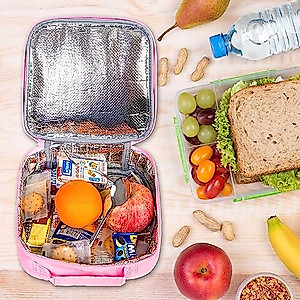 ZLYERT 3PCS Girls Backpack, Rainbow Kids Backpacks for Elementary Preschool Students, 16" Sequin Bookbag with Lunch Box for Girl