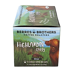 Berres Brothers Highlander Grogg Decaf Coffee 12 Count Single Serve Pods Compatible with Keurig K Cups K Pods Coffee Makers, Flavored Medium Roast Coffee