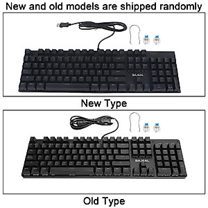 eboxer-1 Gaming Keyboard, USB Wired Keyboard with RGB Rainbow Backlit, 104 Keys Spanish Keyboard with Ñ and Blue Switch, Mechanical Keyboard for Desktop Notebook