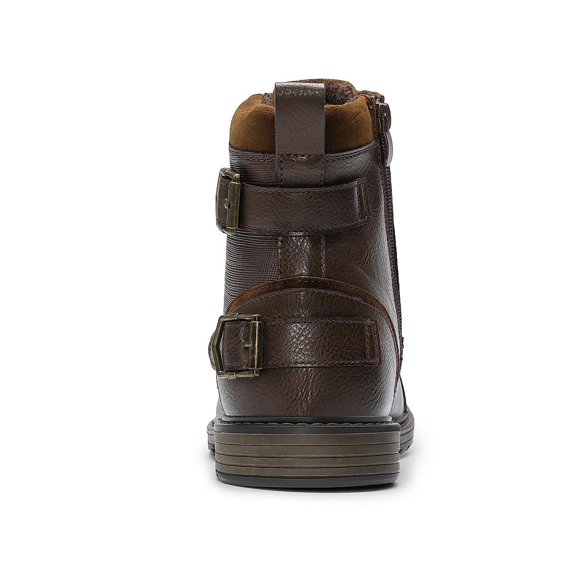 Bruno Marc Men's Motorcycle Boots Oxford Dress Boot,Size 12,Brown,PHILLY_10