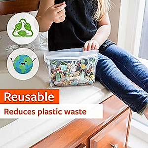 Full Circle ZipTuck Reusable Bag, Snack Set, Dinosaur