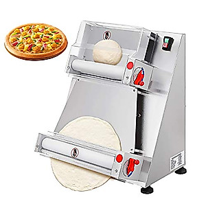 Commercial Dough Roller Sheeter,370W Automatic Pizza Dough Roller Sheeter Machine,Electric Pizza Dough Roller Machine,Pizza Pastry Forming Machine for Noodle Pizza Bread, Thickness 0.5-5.5mm (40c