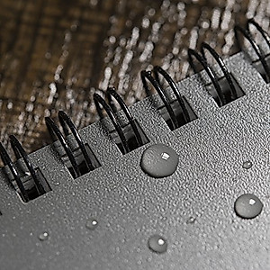 Rite in the Rain All-Weather Top-Spiral Notebook, 3" x 5", Gray Cover, Universal Pattern, 3 Pack (No. 835-3), Grey