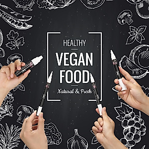 Mr. Pen- White Chalk Markers, 4 pcs, Assorted Size, Chalk Marker, Chalk Pen, Liquid Chalk Marker, Chalk Markers White, White Chalk Pen, Chalkboard Marker, White Chalkboard Marker, Chalkboard Pen