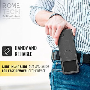 Rome Tech Holster Case with Belt Clip for Google Pixel 7 - GVU6C GQML3 - Slim Heavy Duty Shell Holster Combo - Rugged Phone Cover with Kickstand Compatible with Pixel 7 - Black