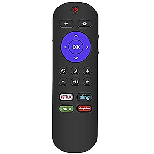 Universal Replacement for Insignia Roku TV Remote, Compatible with All Insignia TV NSRCRUS17 NS-32DR420NA16 NS-43DR620CA18 NS-48DR510NA17 NS-49DR420NA18 NS-50DR710NA17 NS-55DR710NA17 NS-65DR620NA18
