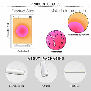 Angel Numbers Set 111,222,333 Poster Minimalist Wall Art Print, Halo Poster Aesthetic Preppy Picture for Wall Art Living Room Decor Set of 3 12"x16" Unframed.