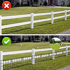 Garden Fencing Animal Barrier, GDUNDUN Outdoor Bright Light Rustproof Steel Animal Barrier Fence No Dig, Multi-Purpose, Suitable for Garden, Yard, Orchard, Farm, DIY The Shape You Want (12 Pack)