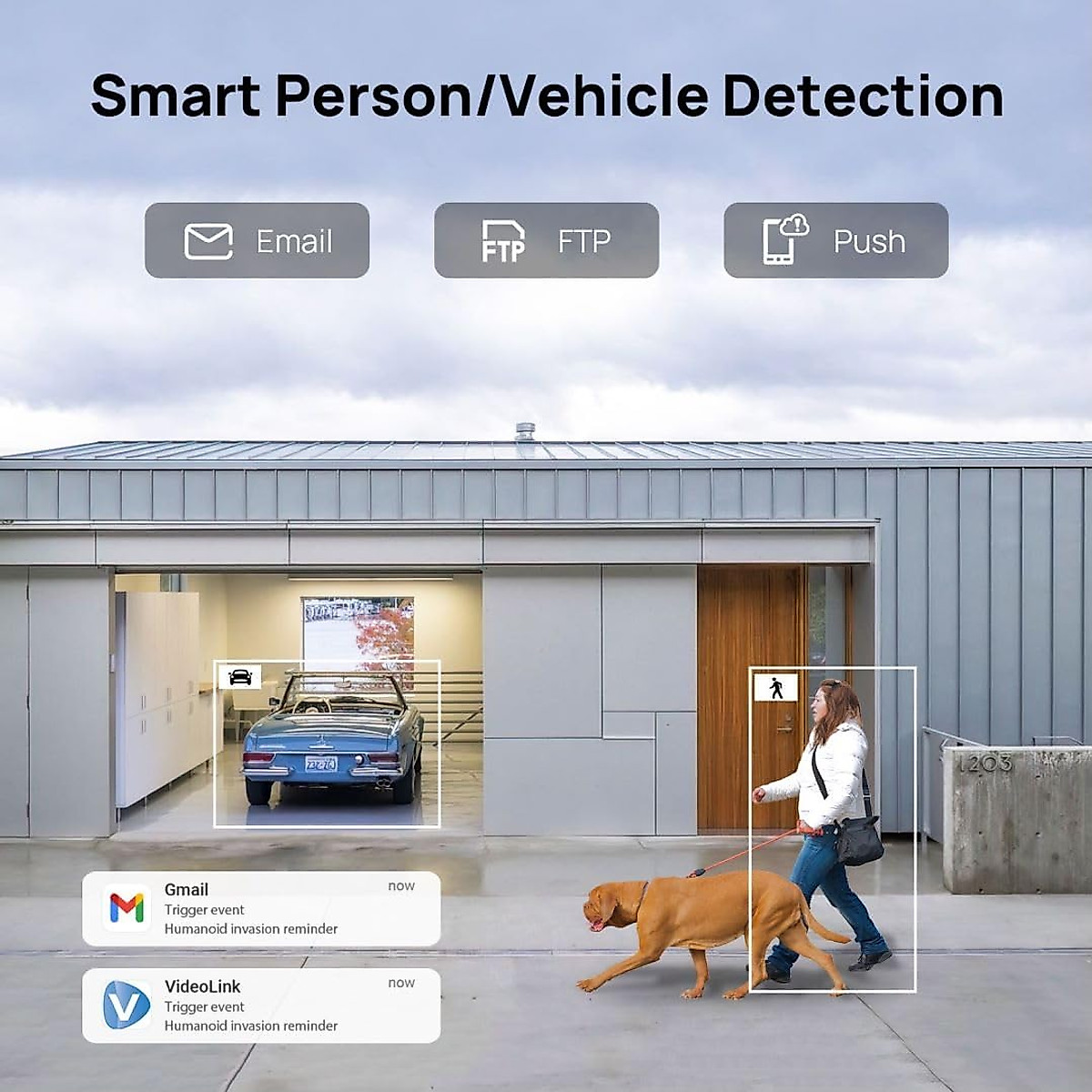 VIKVIZ 4K 8MP PTZ POE IP Camera Outdoor,Pan Tilt 18X Optical Zoom, Human Auto Tracking,Human/Vehicle Detection,Two-Way Talk,328ft IR Night Vision,PTZ Security Camera with MicroSD 512GB