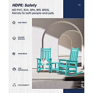 KINGYES Outdoor Patio Rocking Chair, Aruba