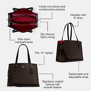 COACH Tatum Carryall, Brown Black