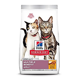 Hill's Science Diet Dry Cat Food, Adult, Multiple Benefit Chicken Recipe, 15.5 lb. Bag