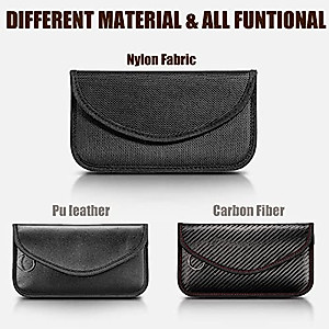 4 Pieces Faraday Bags Phone for Key Fob Protector Car RFID Signal Blocking GPS Anti-tracking Faraday Pouch Shielding Wallets for Cell Phone Privacy Card Protection(Nylon Fabric)