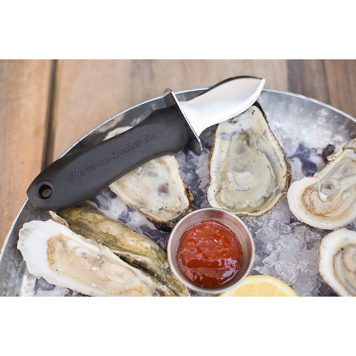 The Charleston Shucker Oyster Knife seen on TOP CHEF Charleston comes with FREE nylon holster to protect knife and attach to a belt buckle