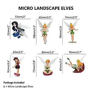 fannuoyi 6X Fairy Miniature Figurine Garden Ornament Plant Pot Craft Dollhouse Cake Decoration Supplies, Cake Topper, Party Cake Decoration Decoration