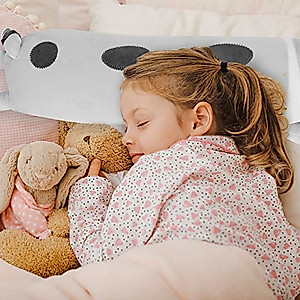 Cute SEENEEY Cat Pillow: Soft 50cm Cartoon Stuffed Animal Toy for Kids & Girls (Long Grey Cat)