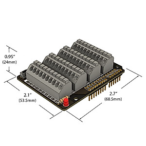 ElectroCookie Uno Terminal Block Shield Kit, Compatible for Arduino Uno R3, Push-in Simple Spring Connector Expansion PCB Module