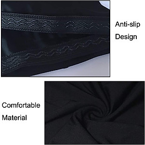 Luwint Long Compression Leg Sleeves for Women Men Comfortable and Non-Slip UV Protection Leg Knee Brace Supports for Sports Basketball Running Cycling, Black, 1 Pair (Large)