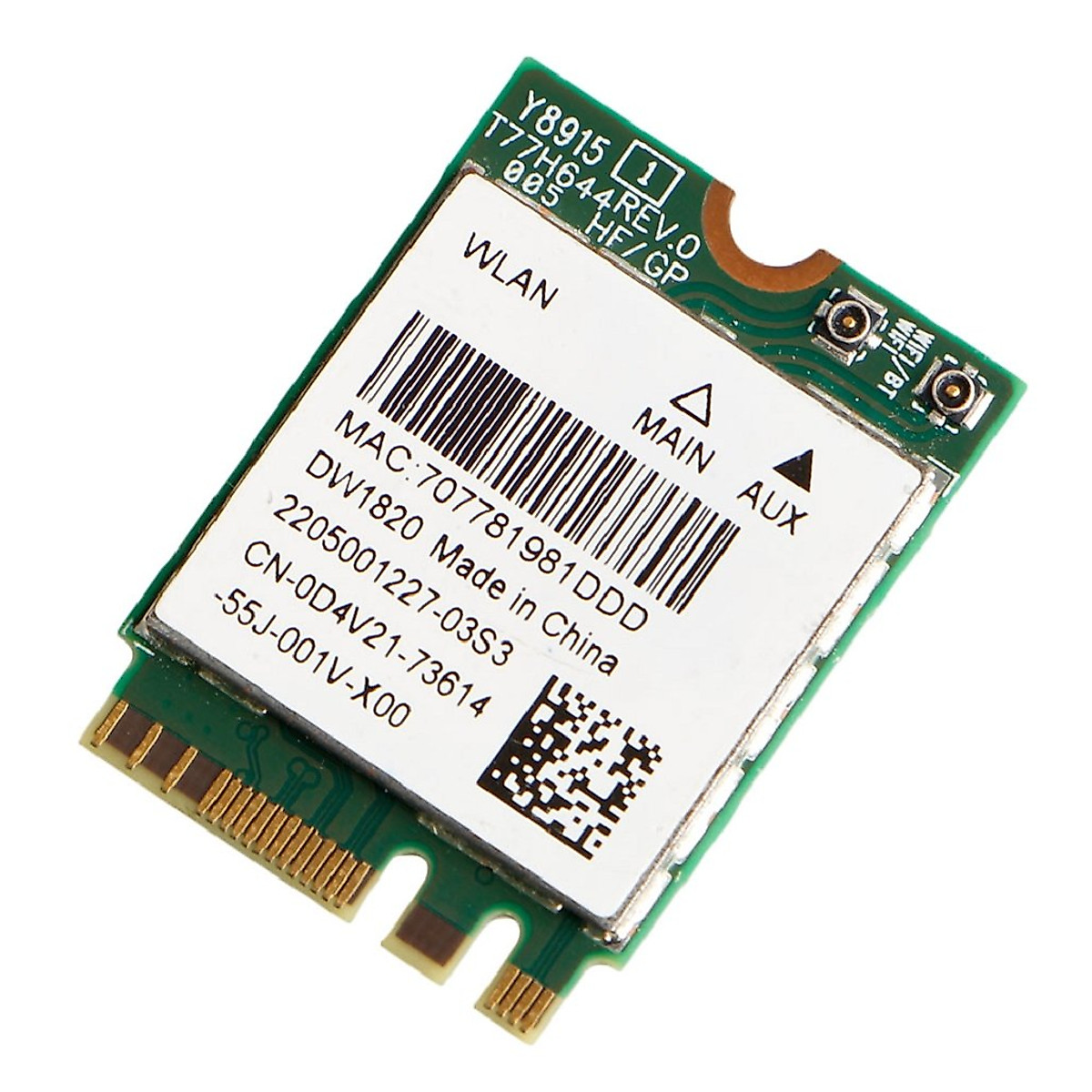 Andiny DELL DW1820 WLAN WiFi Wireless 802.11AC NGFF Mini WLAN WiFi Card QCNFA344A D4V21