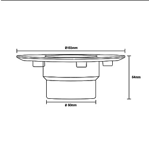BIHAI 6 Inch Square Shower Drain with Flange, 15cm Matt Black Bathroom Floor Drain, Quadrato Pattern Grate Removable Cover, Bath Drain, Wall Drain, Stainless Steel Drain (Mat Black)