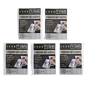 CARD TITAN PRO Premium Standard Soft Sleeves Pack of 500 - Premium Quality Ultra Clear Acid Free Penny Sleeves for Trading Cards - Card Sleeves Fit 2 5/8" x 3 5/8" Standard 35pt Trading Cards