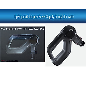 UpBright AC/DC Adapter Compatible with KraftGun Force Kraft Gun 3 Speeds Quiet Muscle Massage Gun Deep Tissue Percussion Therapy Vibrating Massager Power Supply Cord Cable PS Battery Charger Mains PSU