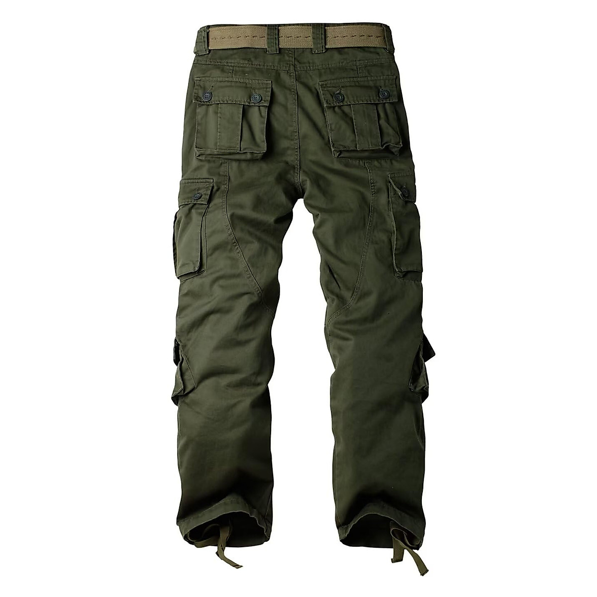 AKARMY Womens Cargo Pants with Pockets Outdoor Casual Ripstop Camo Military Combat Construction Work Pants ArmyGreen