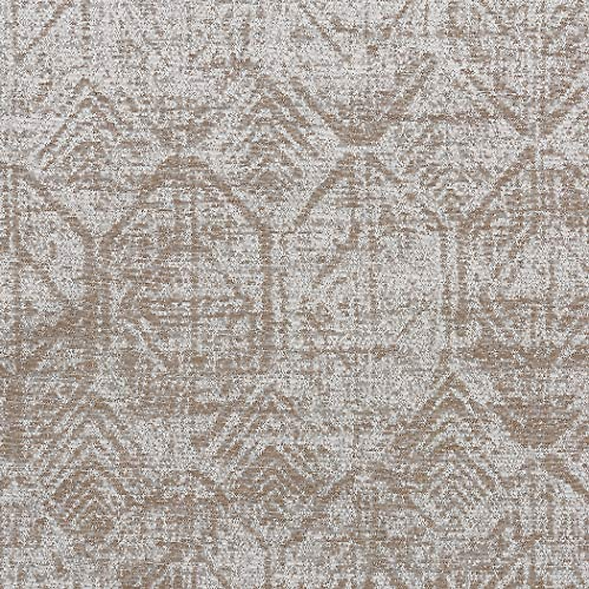 Sun Zero Darren Distressed Woven Jacquard Blackout Grommet Curtain Panel, 50" x 84", Camel