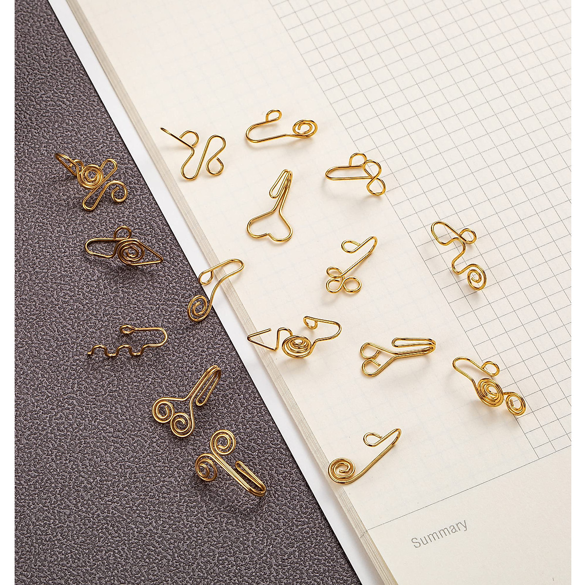 REVOLIA 16Pcs Stainless Steel African Nose Cuff Faux Nose Rings for Women Non Piercing Fake Nose Ring Set G