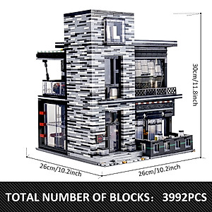 Mould King 16042 Building Kits Toy for Kids, 3992 Pieces MOC Bricks Creative Toys Street View Restaurant Building Model Set,Construction Toys for Adults