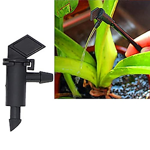 100 Pack 1 GPH Flag Irrigation Dripper Emitter 4L/H Garden Irrigation Drip Emitters Irrigation Emitter Flag Dripper Drip Irrigation Connect 4mm/7mm Hose for Home Garden Trees Herbs (Black)