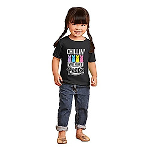 Retro Chillin with My Peeps Candy Toddler Boy Girl T Shirt Black