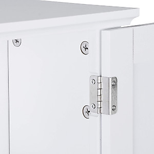 Saicool Bathroom Medicine Cabinet Kitchen Office Surface Mount Wooden Storage Cabinet with 2-Doors and 1- Shelf Cottage Collection