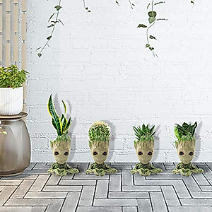 Arbusb Succulent Planter Pen Cup TreeMan for Birthday Gift,Pen Holder Pot Cute Green Plants Flower Pot,Best Festive Gift for Kids Girls,Boys,Women 5.63x3.15inch Indoor Outdoor(Express Love)