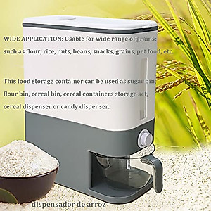CREAMOON 23Lbs Rice Dispenser Cereal Dispenser Countertop Large Sealed Grain Container Dry Food Dispenser Rice Bucket Rice Storage Box Grain Storage--A Neat Way to Store Rice