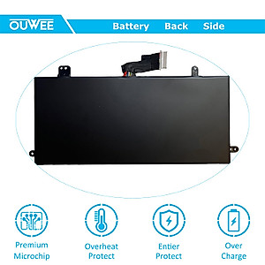 OUWEE J0PGR Laptop Battery Compatible with Dell Latitude 12 5285 5290 2-in-1 Tablet Series Notebook 0J0PGR 1WND8 X16TW FTH6F 0FTH6F 7.6V 42Wh 5250mAh