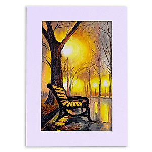 11.5x17 Mat Bevel Cut for 8.5x11 Photos - Acid Free Light Purple Precut Matboard - For Pictures, Photos, Framing - 4-ply Thickness