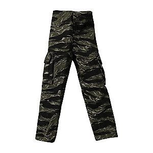 EBCO 2Pcs 1/6 Scale Tiger Strip Camo Military & Woodland Camouflage Suit for 12" Male Military Action Figure Body