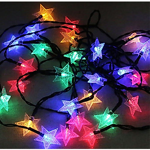 MaoTopCom Solar String Light 21ft 30 LED Fairy Star Garden Lights Outdoor String Lights Decorations for Outdoor, Home, Lawn, Wedding, Patio, Party and Holiday