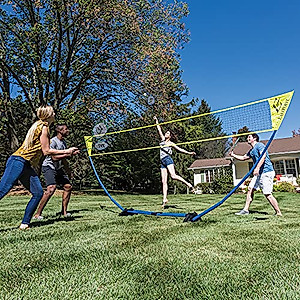 EastPoint Sports Easy Setup Badminton Set - Backyard Outdoor Game for Family Fun - Includes 2 Racket & 2 Shuttlecocks
