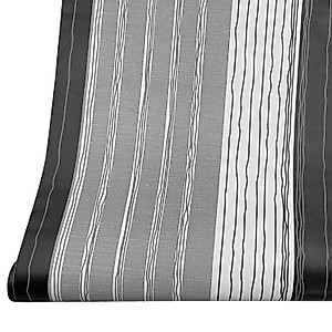 Yifely Black White Striped Furniture Paper Self-Adhesive Shelf Liner Countertop Sticker 17x118 Inches