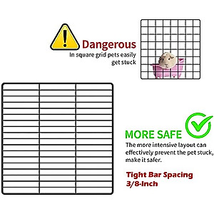 48" Extra Large Guinea Pig Dwarf Rabbit Habitat Yard Hamster Turtle Critters Cage Center Divider with Door Mice Bunny Hedgehog Enclosure with Waterproof Bottom Canvas