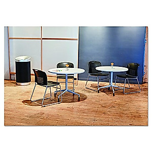 Safco Products 9799BL At-Your-Disposal Vertex Waste Receptacle, 38-Gallon, Black