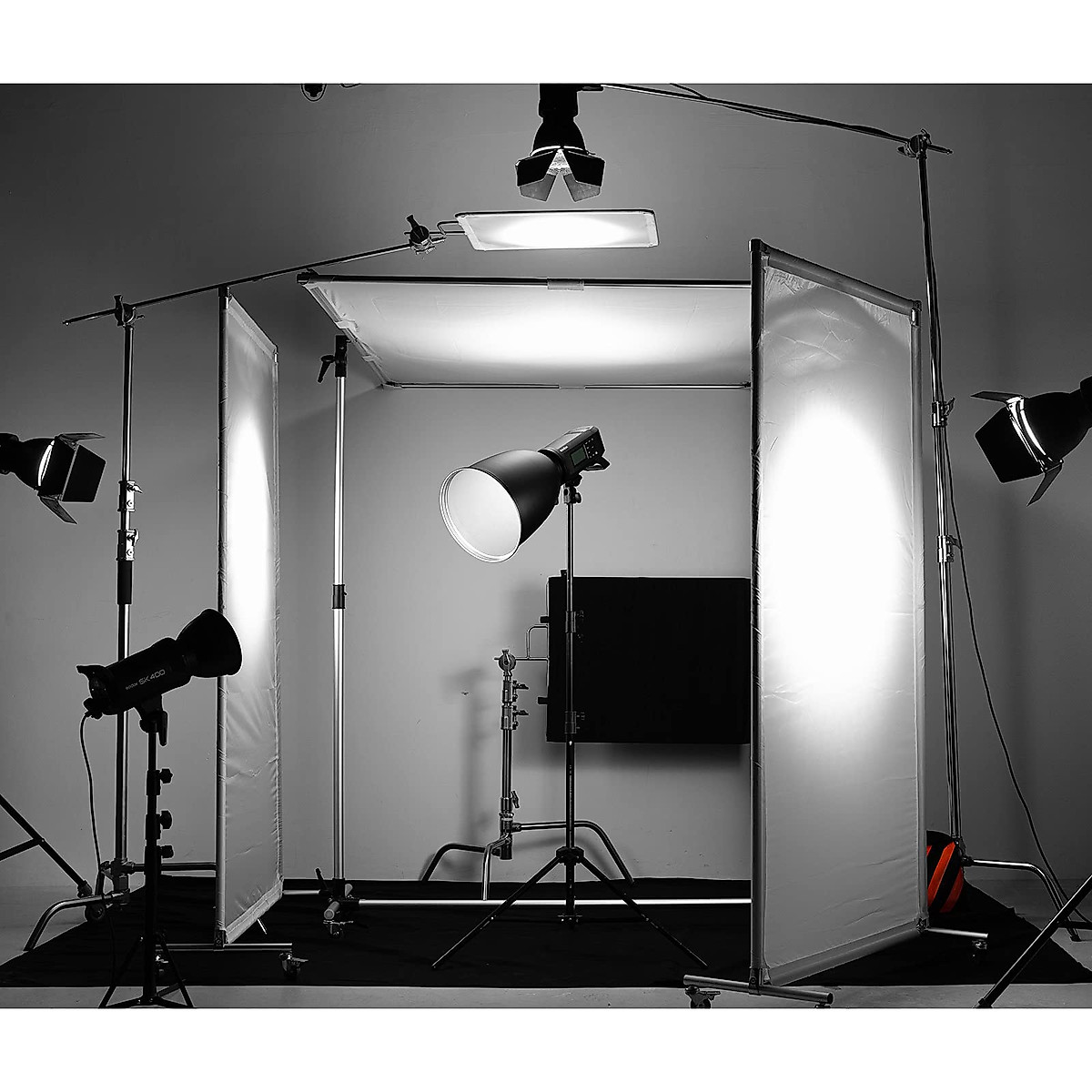 AMBITFUL Scrim Photography Studio Solutions Diffusion 145cm x 200cm / 57in x 78.7in Sun Scrim - Collapsible Frame Diffusion Reflector Kit (1PCS) (Translucent/White)