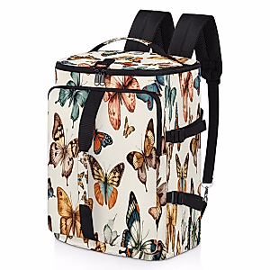 Animal Colorful Butterfly Watercolor (03) Gym Duffle Bag for Traveling Sports Tote Gym Bag with Shoes Compartment Water-resistant Workout Bag Weekender Bag Backpack for Men Women